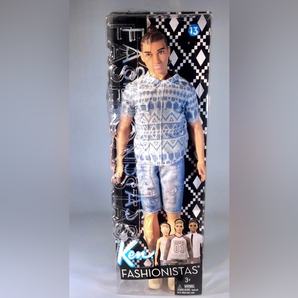 Barbie | Toys | Barbie Ken Fashionista 3 Distressed Denimman Bun ...